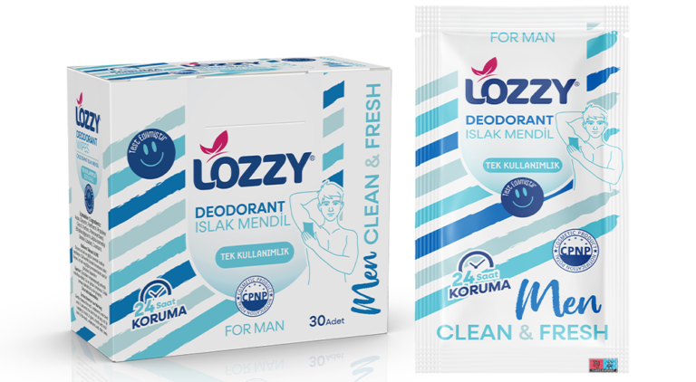 Lozzy Deodorant Islak Mendil - Erkek (Tek Kullanımlık - 30 Adet) — Lozzy